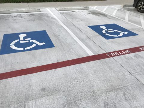 Handicap Striping | ADA Compliance | Handicapped Stall Striping