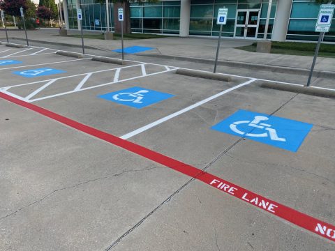 Handicap Striping | ADA Compliance | Handicapped Stall Striping