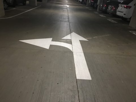Directional Arrows In Parking Lot | Directional Arrow Striping Pro